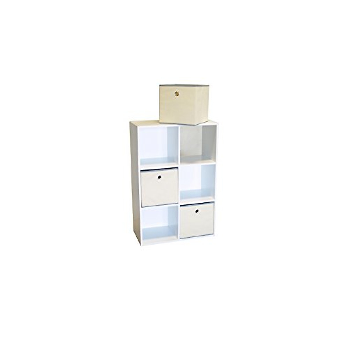Proman Products 6 Cube Storage Organizer Bookcase, 36" H x 24" W x 12" D, White