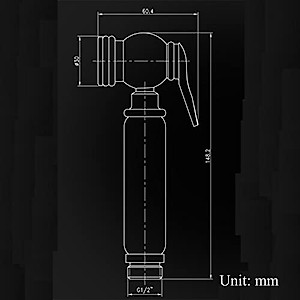 ZLOCYIVHE Hand Held Bidet Toilet Sprayer Kit Cloth Diaper Sprayer for Toilet Toilet Bidet Sprayer Set Cold Water Brass Antique with Hose Toilet Spray Gun Kit