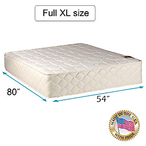 Dream Solutions USA DS USA Grandeur Deluxe Medium Firm Two-Sided Mattress Only with Mattress Cover Protector - Fully Assembled, Orthopedic, Long Lasting Comfort (Full XL 54"x80"x12")