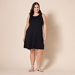 Amazon Essentials Women's Tank Swing Dress (Available in Plus Size), Black, Large