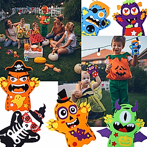 Yaveron 6PCS Halloween DIY Hand Puppets Sewing Craft Kit for Kids Felt Sewing Art Toys, Story Telling, Introduction to Sewing, Manual Activity
