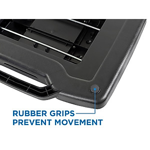 Mount-It! Adjustable Footrest with Massaging Bead | Adjustable Height and Tilt Office Foot Rest Stool for Under Desk Support | 5 Height Settings, 3 Tilt Settings | Black