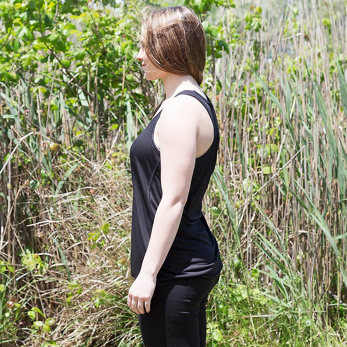 Gone For a Run 13.1 Half Marathon Vertical Flowy Racerback Tank Top | Running Tanks Black | Adult Small