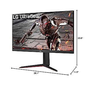 LG 32GN650-B 32 inch Ultragear QHD 165Hz 16:9 HDR10 Monitor with FreeSync Premium Bundle with 2X 6FT Universal 4K HDMI 2.0 Cable, Universal Screen Cleaner and 6-Outlet Surge Adapter
