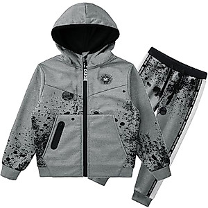 W JIANWANG Boys' Tracksuits Kids Activewear Boys Clothing Sets Jogger Sweat Suits Toddler Sweatsuit Track Active Jackets and Pants 2 Piece Outfits Size 2 3 4 5 6 7 8 JW-134-2-3T