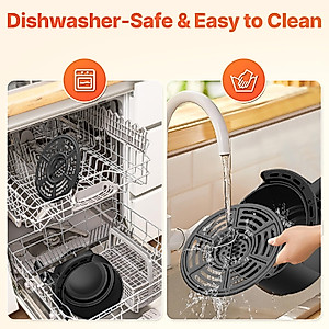 Small Compact Air Fryer, 2.1QT, 4-in-1 Small Mini Airfryer, Bake, Roast, Reheat, 98% Less Oil, Adjustable Temperature Control w/ 60min Timer, Quiet, Nonstick & Dishwasher Safe Basket, BPA-Free, Black