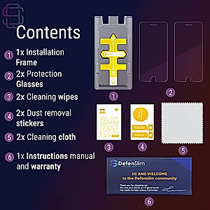 Defenslim iPhone SE 3 / SE 2 (2022/2020) Screen Protector [2-Pack] with Easy Auto-Align Install Kit - Tempered Glass for iPhone SE 3rd & 2nd generation (4,7") - New Glass with Your Next Phone
