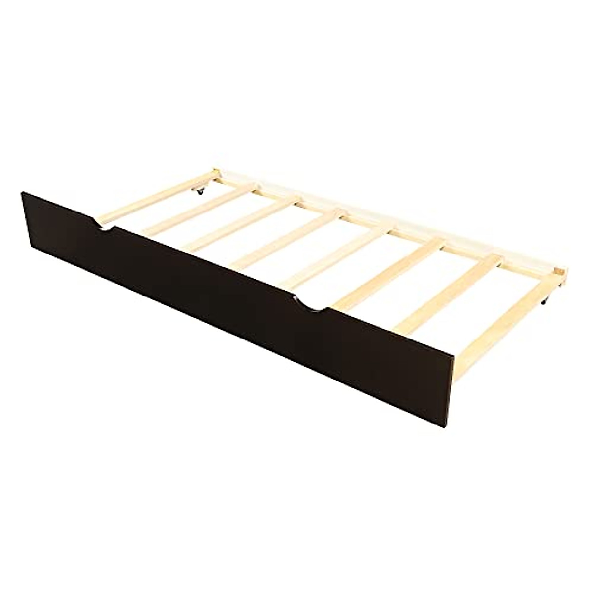 CITYLIGHT Twin Bed Frame with Trundle, Twin Trundle Bed with Headboard, Wood Twin Platform Bed for Kids,Girls,Boys or Guest Room,No Box Spring Needed,Espresso