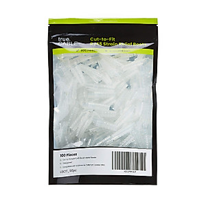 trueCABLE RJ45 Strain Relief Boots, Large 5.5 to 7.0mm Cut-to-Fit PVC Plug Cover, Transparent, 100 Pieces