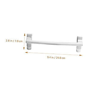 Garneck 8 Pcs Door Hook Towel Rack Black Kitchen Towels Towel Shelf Towel Rod Wall Towel Holder Bath Towel Bars Towel Plastic Holder Towel Hanging Rack Abs Plastic Shelf No Trace White