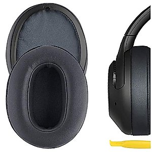 Geekria QuickFit Replacement Ear Pads for Sony WH-XB900N Headphones Earpads, Headset Ear Cushion Repair Parts (Grey)