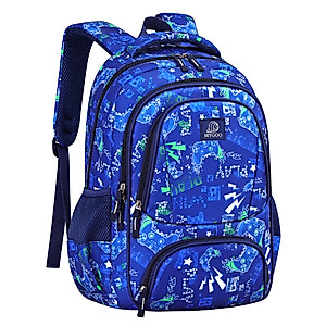 MYGOO Kids Backpack for Boys | Primary School Backpack for Teen | Doubleday Collection | 17" tall | Gamer Blue