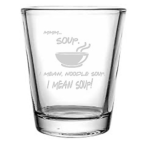 Brindle Southern Farms Friends Shot Glass Set of 4 Engraved 1.5 Ounce: Smelly Cat, Unagi, Pivot, Mmm Soup, Friends Fan Gift I'll Be There For You