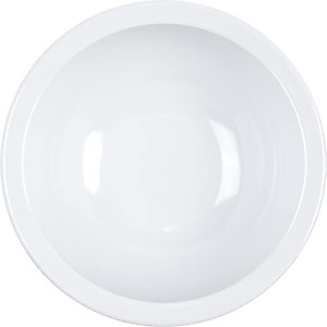 Carlisle FoodService Products Kingline Reusable Plastic Bowl Chowder Bowl, Soup Bowl for Home and Restaurant, Melamine, 16 Ounces, White, (Pack of 48)