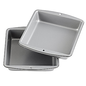 Wilton Recipe Right - 8-Inch Non-Stick Square Cake Pans, Multipack of 2
