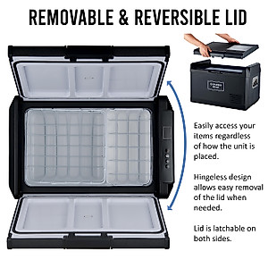 Explorer Bear 12 Volt Refrigerator 12V Car Fridge 40L/42.3Qt 12/24V DC 110-240V AC Portable Freezer Compressor Cooler 0℉-50℉ 3-Year Warranty For Truck Van RV SUV Boat Trailer Travel Road Trips Camping