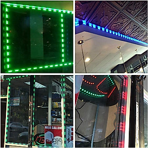 20FT Waterproof Colorful 5050 3 LED Light Module 12V RGB 120 LEDs With Remote Controller Power Plug for Outdoor Led StoreFront Signage Lighting