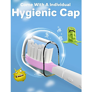 Kids Replacement Heads for Philips Sonicare: 7+ Child Soft Electric Toothbrush Standard Children Brush Head for Boy Girl, Pink & Blue 4 Pack