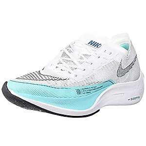 Nike Womens ZoomX Vaporfly Next%2, White/Black-Aurora Green, Size 8.5