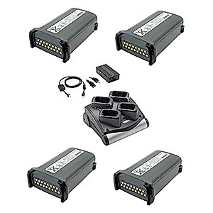 Zebra SAC9000-4000R Charger Kit with (4) Spare Battery | for MC92N0, MC9190, MC9090 Rugged Warehouse Scanners