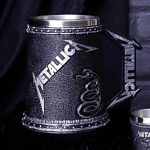 Nemesis Now Stainless Steel B5220R0 Officially Licensed Metallica Black Album Tankard, 14.5cm,5.3 tons