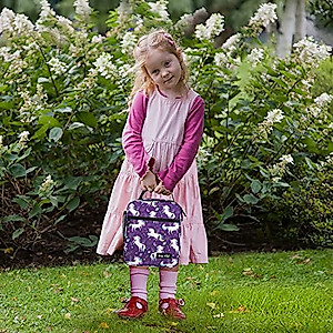 Hap Tim Kids Lunch Box for Girls Boys, Reusable Lunch Bag for Kids, Spacious Lunchbox, Insulated Lunchbag Purple Unicorn(18654-PP)