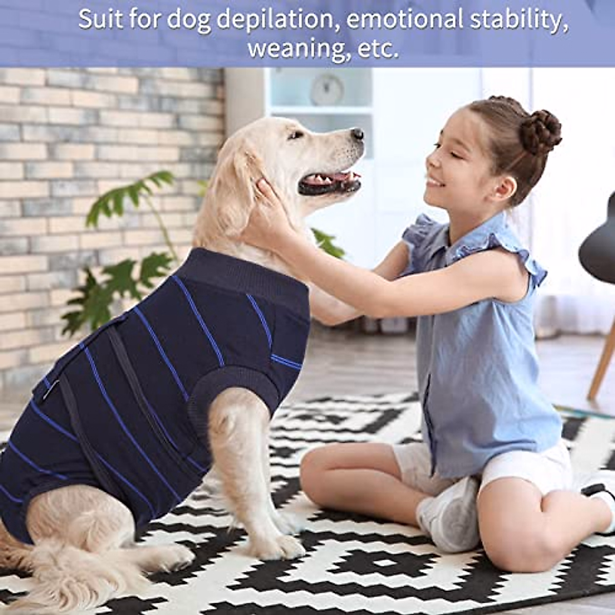 Kuoser Recovery Suit for Dogs, Female Male Dog Onesie for Spay Neuter, Anti Licking Dog Surgery Recovery Suit Soft Dog Bodysuit for Small Medium Large Dogs, Substitute E-Collar & Cone