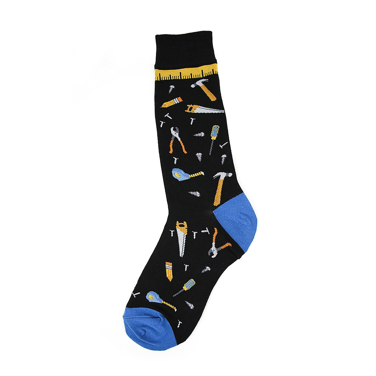 Foot Traffic Men's Socks, Fun Special-Interest Socks, Sizes 7–12 (Tools)