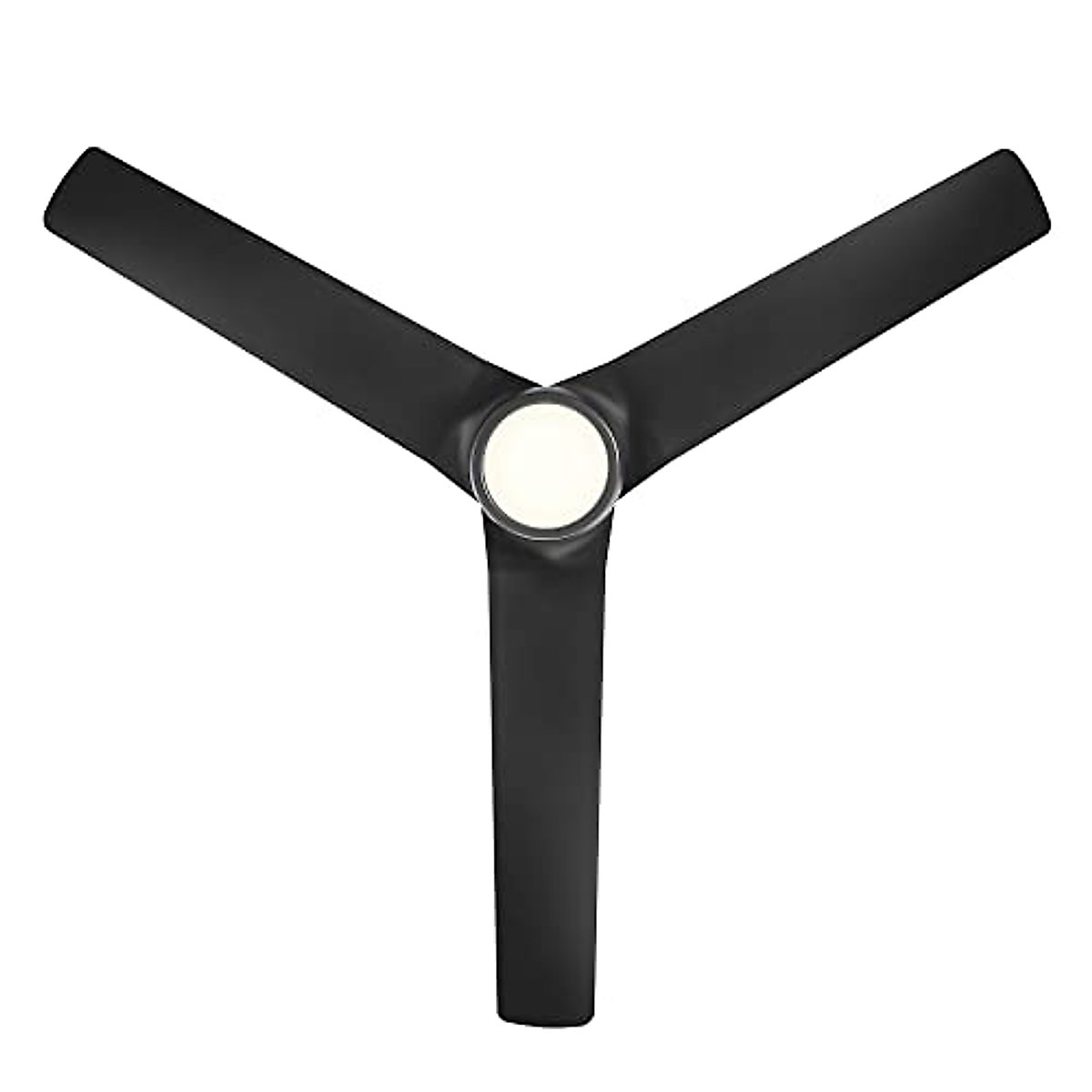 WAC Smart Fans Mocha Indoor and Outdoor 3-Blade Ceiling Fan 54in Matte Black with 3000K LED Light Kit and Remote Control works with Alexa and iOS or Android App