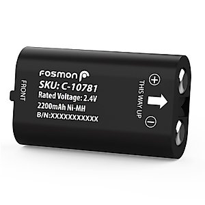 Fosmon 2200mAh Rechargeable Battery Pack Compatible with Xbox Series X/S, Xbox One/One X/One S Elite Controllers - 1 Pack, Recharge C-10777 Battery Charger (Not Included)