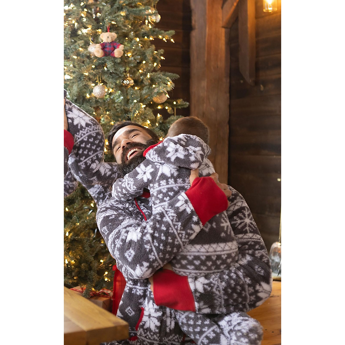 PajamaGram Family Pajamas Matching Sets - Christmas Onesie, Gray, Pets, SM