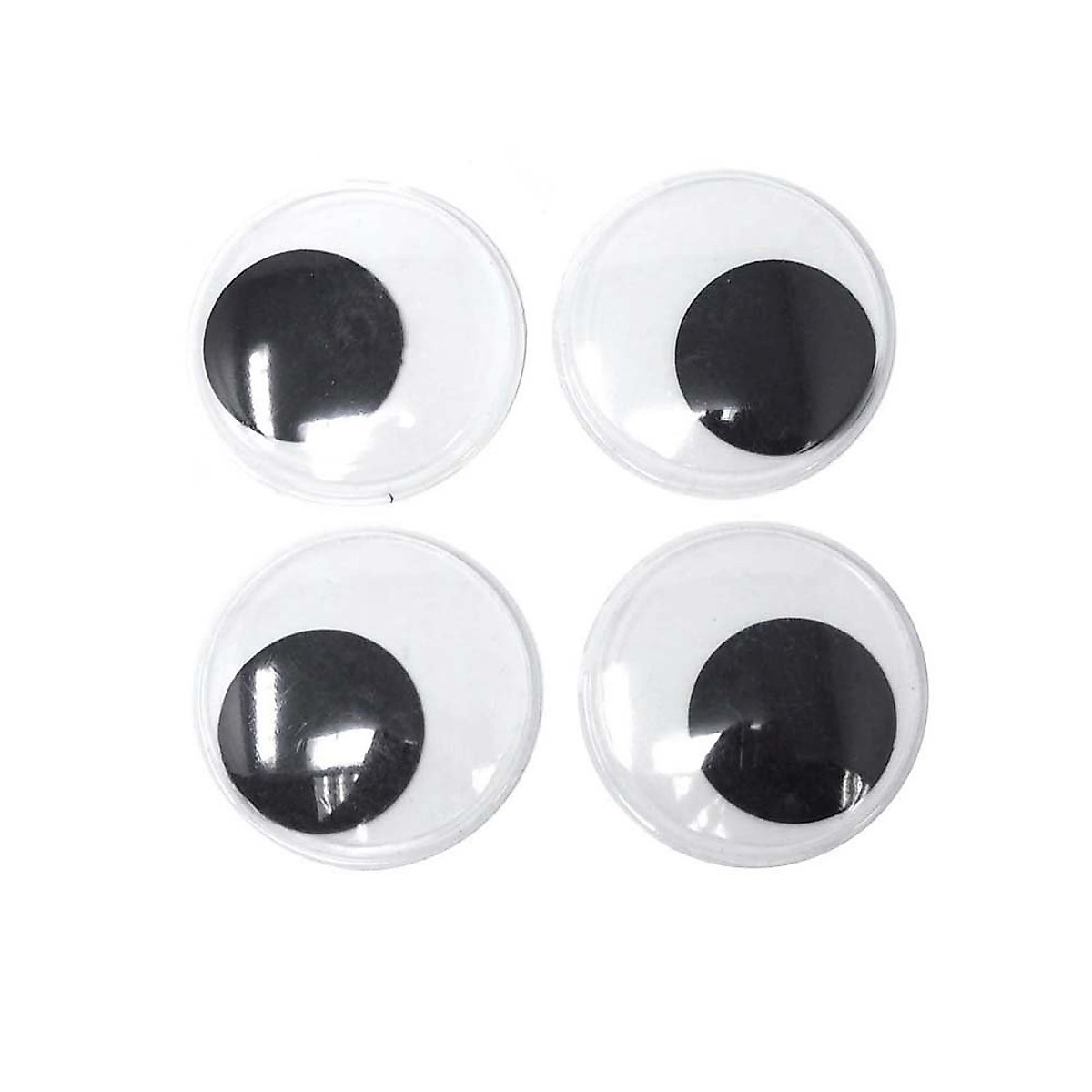 Homeford Medium Googly Eyes, 2-Inch, 4-Count - Black