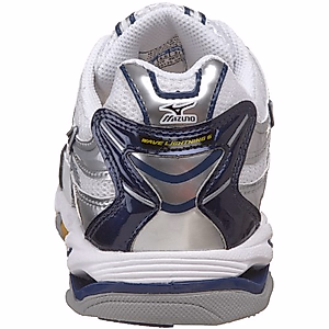 Mizuno Women's Wave Lightning 6 Volleyball Shoe, White/Navy