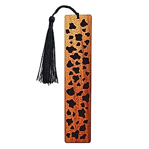 Funny Cow Wood Book Markers for Women Inspirational, Funny Bookmarks for Students Teachers School Home Office Supplies, Friends Sister Book Lover Girl Female Gifts