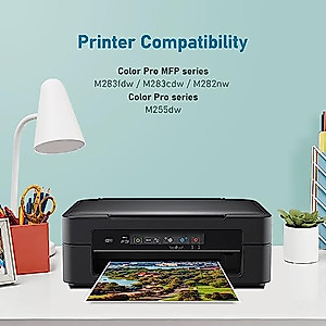 PACAVA 206X 206A Toner Cartridges (with Chip) for HP 206A 206X Toner Cartridge 4 Pack High Yield to Work with HP Color Pro MFP M283fdw M283cdw M255dw M282nw Printer Toner (BCMY, 4 Pack)