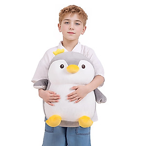 Kashabawangzi 16" Cute Giant Penguin Plush Soft Hugging Body Pillow,Large Penguin Stuffed Animals Toy Doll for Kids Birthday,Valentine,Easter Gift