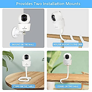 Yonvim Baby Monitor 5" 1080P HD Video Baby Monitor with Camera and Audio 5000mAh Battery Night Vision No WiFi 2-Way Talk 1000ft Long Range Remote Pan Tilt 4X Zoom with 2 Mounts