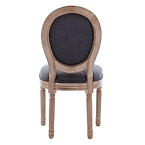 Dining Chair Kitchen Chairs Set of 2 Modern Dining Room Side Chairs Fabric Cushion Seat(Dark Grey)