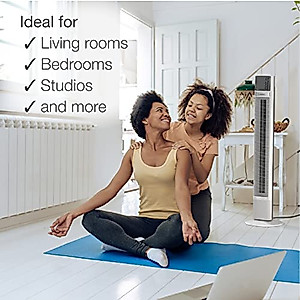 Lasko Xtra Air Oscillating Tower Fan, 4 Speeds, Nighttime Setting, Timer and Remote Control, 48", Silver, T48337, Large