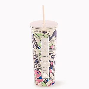 AMÉLIN ARCHIVE Stainless Steel Tumbler, 24 Ounce Travel Tumbler, Double Wall Insulated Cup with Lid and Straw (Kaleidoscope)