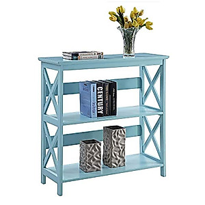 Convenience Concepts Oxford 3 Tier Bookcase, Sea Foam