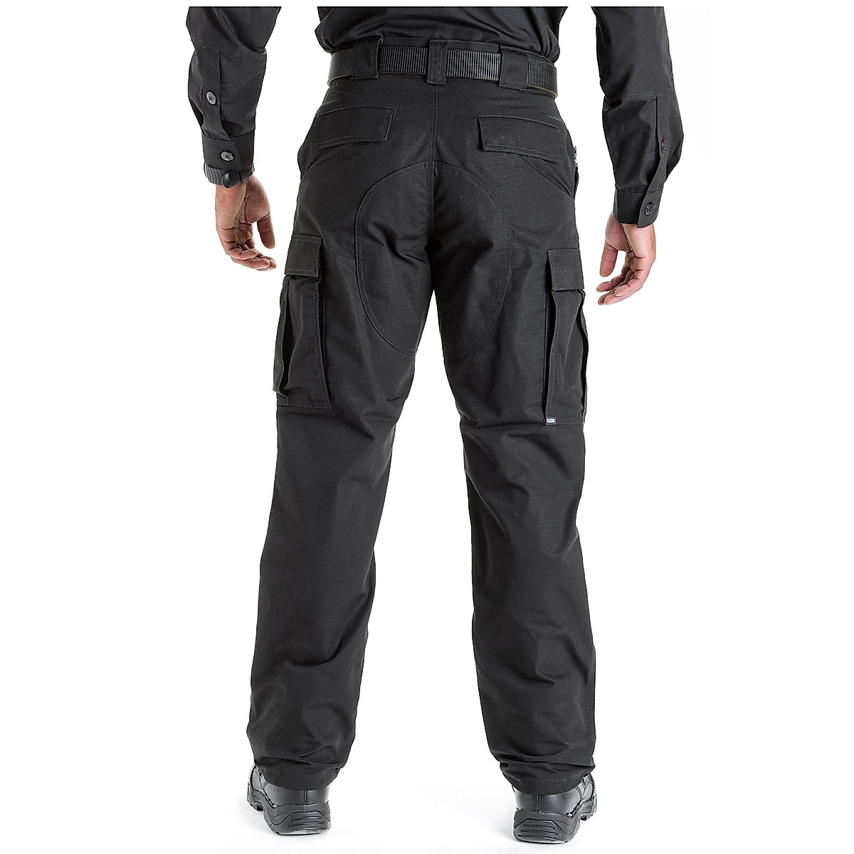 5.11 Tactical Men's Lightweight TDU Ripstop Work Pants, Adjustable, Teflon Finish, Black, Small/Long, Style 74003