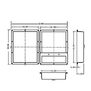 Shower Niche Recessed Shower Shelves, ABS Plastic Bathroom Shower Cube 32×20 inches, with Texture