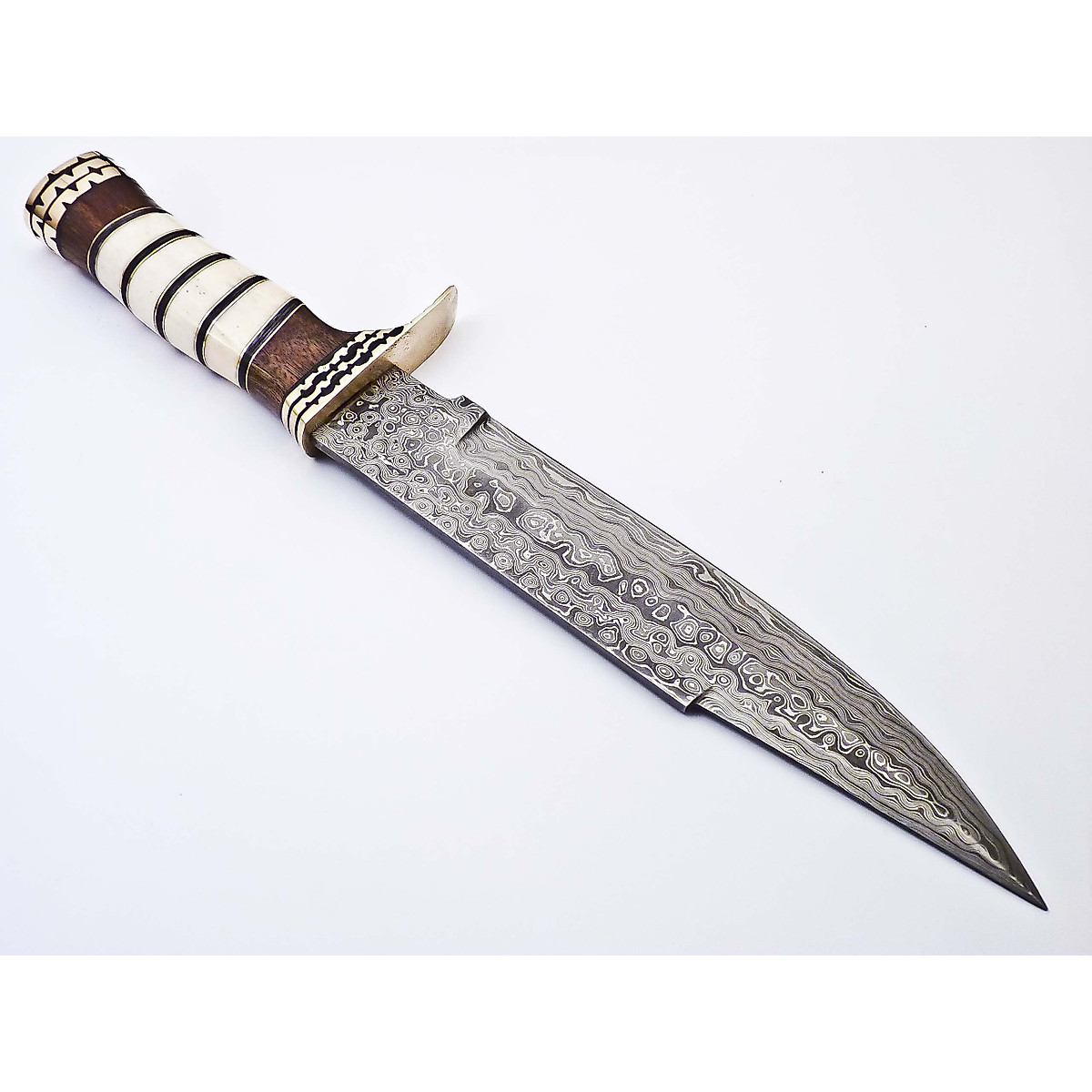 Custom Damascus Knife Hunting Knife | Best Outdoor Knife Camping Knife | Beautiful Burl Wood Handle