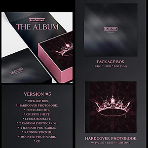 Blackpink 1st Full Album The Album Set (Version 1,2,3,4) (Incl. Blackpink Mobile Grip Holder, Blackpink Transparent Photocard Set)