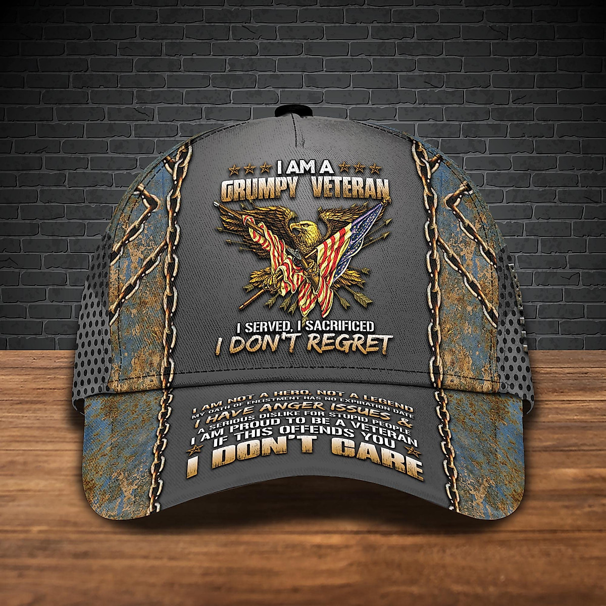 V VIBEPY Veteran Cap, Vietnam Veteran Cap, Veteran Gift, Soldier Cap, Veteran Day Gift, Veteran Cap, Veteran Hat, Veterans Hat, Us Veteran Baseball Cap, Memories Cap, Bald Eagle All Over Printed Cap