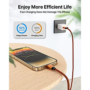 Aioneus iPhone Charger 10 ft Fast Charging, 3Pack Apple Certified Lightning Cable 10 Feet, Long iPhone Charging Cord for iPhone 14 13 12 11 Pro Max XR XS 8 7Plus 10Foot