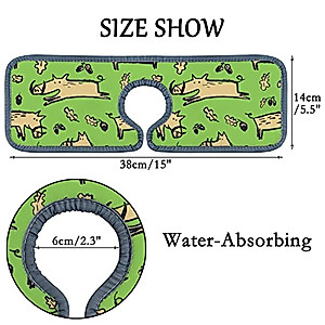 Kitchen Faucet Absorbent Mat 3 Pieces Cute Boars Animals Faucet Sink Splash Guard Bathroom Counter and RV,Faucet Counter Sink Water Stains Preventer