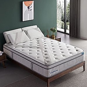 Twin Size Mattress, Lechepus 14 Inch Hybrid Memory Foam Mattresses with Individual Pocket Spring, Plush Breathable Comfortable Mattress for Cool Sleep & Pressure Relief Certified