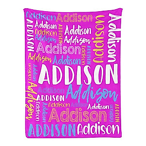 Dr.TOUGH Personalized Blanket for Kids Personalized Name Blanket Personalized Kids Adults Monogrammed Blankets and Throws Christmas Birthday Valentines Day Gift